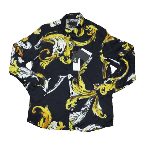 Versace | Shirts | Versace Jeans Couture Baroque Vi Baroc Long Sleeve ...
